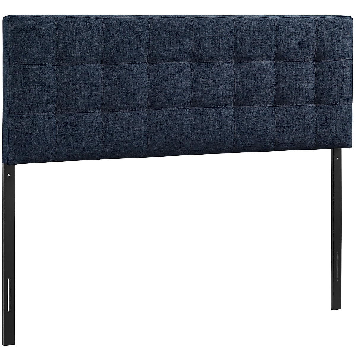 Modway Lily Tufted Linen Fabric Upholstered Queen Headboard in Navy