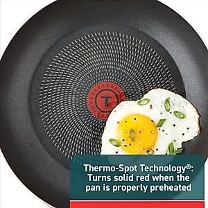 T-fal Initiatives Nonstick Fry Pan Cookware Set, 2-Piece, Black