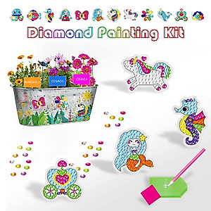 Paint & Plant Flower Growing Kit & Diamond Painting Kit for Kids - Best DIY Craft Gifts for Boys & Girls Age 6,7,8-12 Years Old - Gardening Kit Gifts - Best Art & Craft Gifts for Kids - Best DIY Gifts