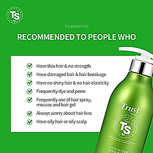 THE TRUST TS Shampoo 500ml(16.9oz), Healthy Hair and Scalp, Provides Vital Elements for Hair.