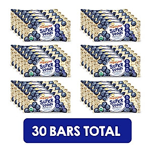 Happy Tot Organics Super Foods Oat Bars, Blueberries & Oatmeal, 5 Count (Pack of 6)