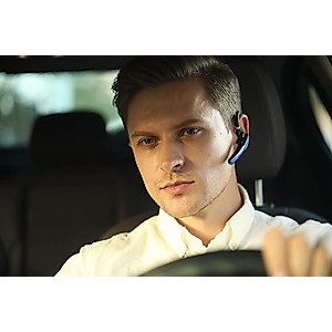 COMEXION Bluetooth Headset, Wireless Bluetooth Earpiece V5.0 Hands-Free Earphones with Stereo Noise Canceling Mic, Compatible iPhone Android Cell Phones Driving/Business/Office