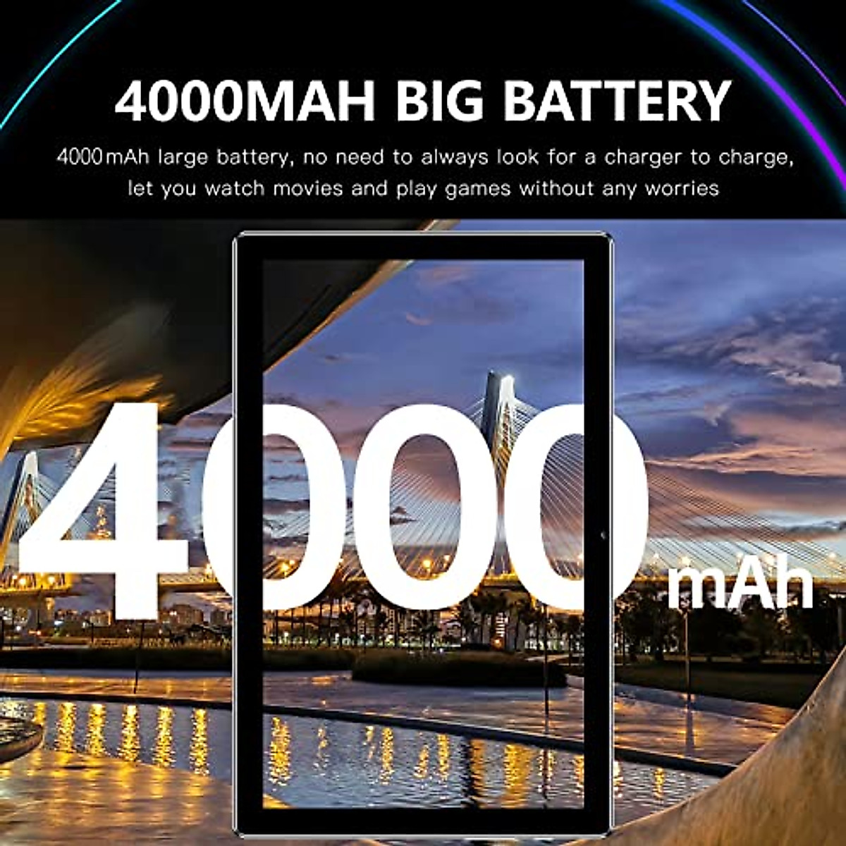 10.1 Inch 2G+32G Android 5.1 System Call Game Wifi Bluetooth 2.0mp+5.0mp Dual Camera Hd Display, Dual Card Smart Tablet 4000mah Large Capacity Battery (Black)