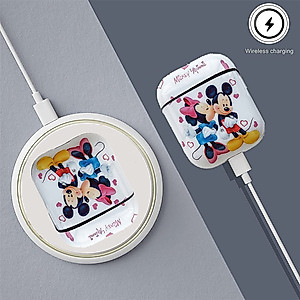 OINbxw for Airpod Case Cover, Airpod Case Personalized Custom with Lanyard Keychain Cool Cartoon Cute Anime Design Series Airpod Case for Women Girls Wireless Airpod 2 Case (Mickey)