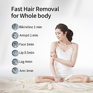 COSBEAUTY At-Home IPL Hair Removal for Women and Men, Painless Laser Permanent Hair Removal Device, FDA Cleared, At Home Use for Armpits Back Legs Arms Face Bikini Line,3 Treatments Heads