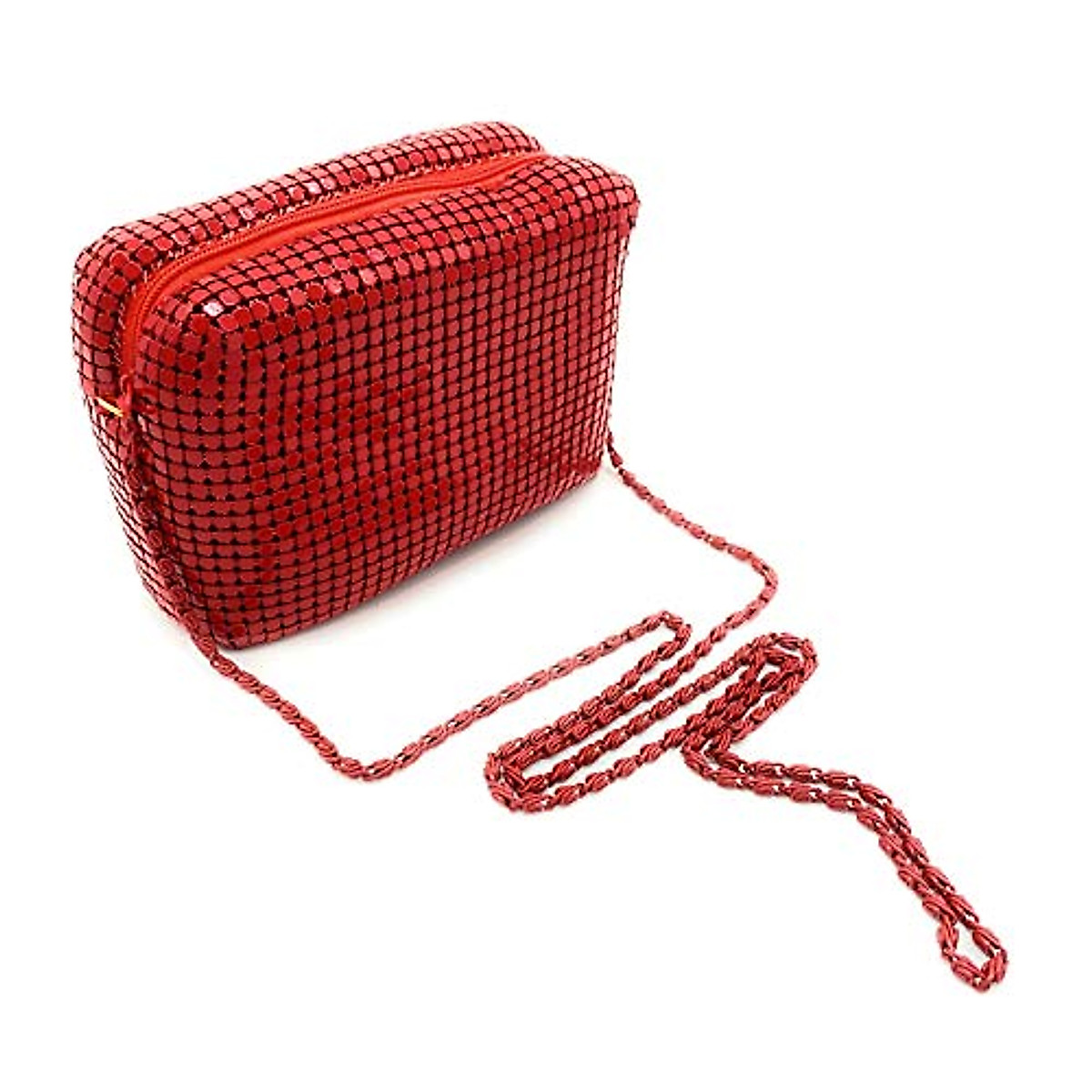 Women's Metal Mesh Evening bag (Red)