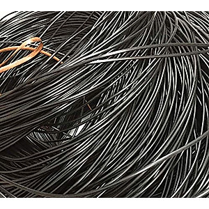 Synthetic Black Woven Round Rattan, PE Plastic Round Rattan, Woven Repair Rattan Chair, Woven Wicker Suitable for Woven Repair Chair, Table, Storage Basket (Black)