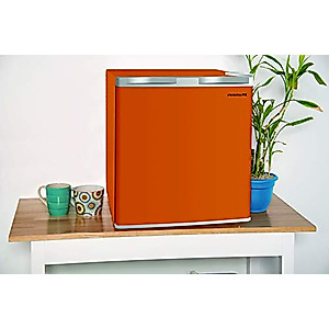 Frigidaire EFR115-ORANGE 1.6 Cu Ft Compact Fridge for Office, Dorm Room, Mancave or RV, Orange