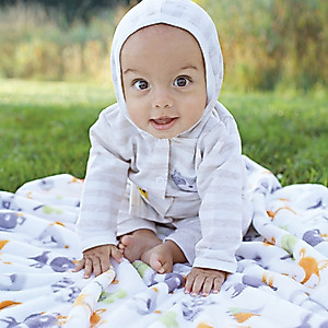 Trend Lab Plush Baby Blanket, Green Forest Pals