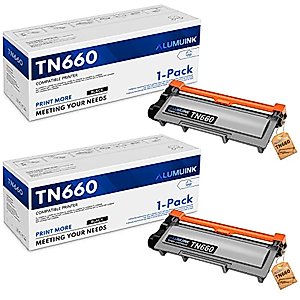 ALUMUINK High Yield TN660 TN-660 TN630 TN-630 Toner Cartridge Replacement for Brother TN 660 TN 630 HL-L2300D HL-L2320D HL-L2340DW HL-L2360DW HL-L2380DW MFC-L2740DW Printer Toner (2 Black, TN6602PK)