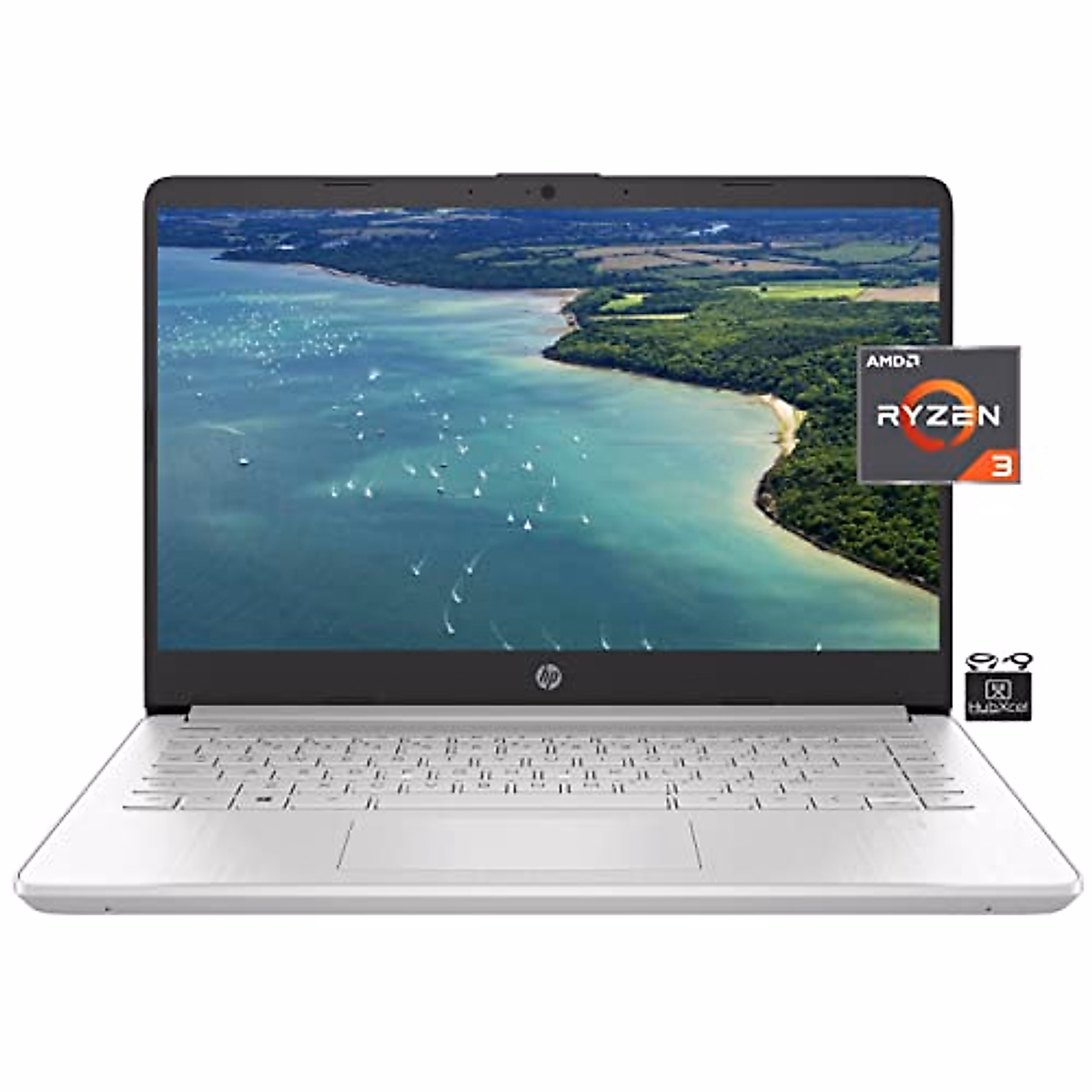 2022 HP Pavilion 14''HD Laptop Computer, Dual-Core AMD Ryzen 3 3250U (Upto 3.5GHz, Beat i5-7200U), 8GB RAM, 128GB SSD, USB-A&C, Long Battery Life,Win 11 S+HubxcelAccessory, Natural Silver