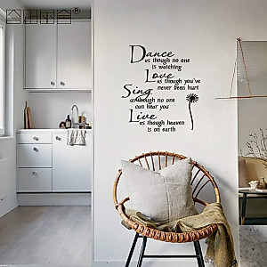 Dance Love Sing Live Wall Decal Removable Wall Sticker Home Decor Quote