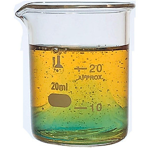 20ml Beaker, Low Form Griffin, Borosilicate 3.3 Glass, Graduated, Karter Scientific (Case of 48)