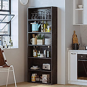 IRONCK Bookshelves and Bookcases Floor Standing 6 Tier Display Storage Shelves 70in Tall Bookcase Home Decor Furniture for Home Office, Living Room, Bed Room