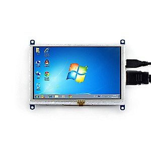 5inch HDMI LCD (B) for Raspberry Pi 800x480 Resolution Resistive TFT Touch Screen Display HDMI Interface for Raspberry Pi 3/2/1 Model B B+ A+ Zero, BB Black, PC Various Systems Windows 10/8.1/8/7