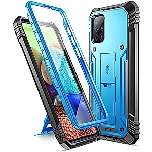Poetic Revolution Series for Samsung Galaxy A71 5G Case, [Not Fit Verizon A71 5G UW] [Not Fit A71 4G] Full-Body Rugged Shockproof Protective Cover with Kickstand and Built-in-Screen Protector, Blue