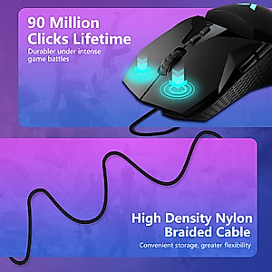 Rapoo Wireless Gaming Mouse, 5000 DPI Wired/Wireless RGB Gamer Mouse with 11 Programmable Buttons 5 Profiles Store, Rechargeable Pro Optical Sensor Mice for Windows PC Laptop Gamers