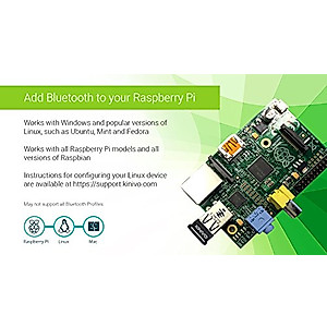 Kinivo USB Bluetooth Adapter for PC BTD400 (Bluetooth 4.0 Dongle Receiver, Low Energy) - Compatible with Windows 11/10/8.1/8/7, Raspberry Pi, Linux, MacOS, Laptop & Headphones