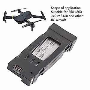 UPQRSG 5PCS 3.7V 1200Mah Lithium Battery for E58 L800 JY019 Quadcopter Spare Parts, Portable Drone Battery with 5 in 1 Charger Cable, RC Quadcopter Spare Part