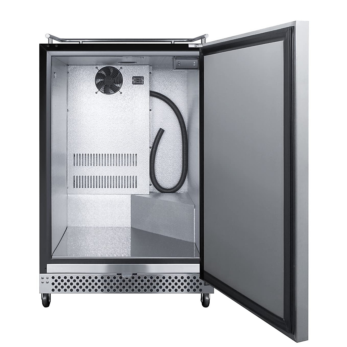 Summit Appliance SBC696OSNK 24' Wide Built-In Outdoor Kegerator, Weatherproof, Full-sized Beer Dispenser, 6.04 cu.ft Capacity, Digital Thermostat, Automatic Defrost, LED Lighting, Self-closing Door