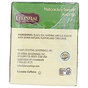 Celestial Seasonings Black Tea, Nutcracker Sweet, 18 Count