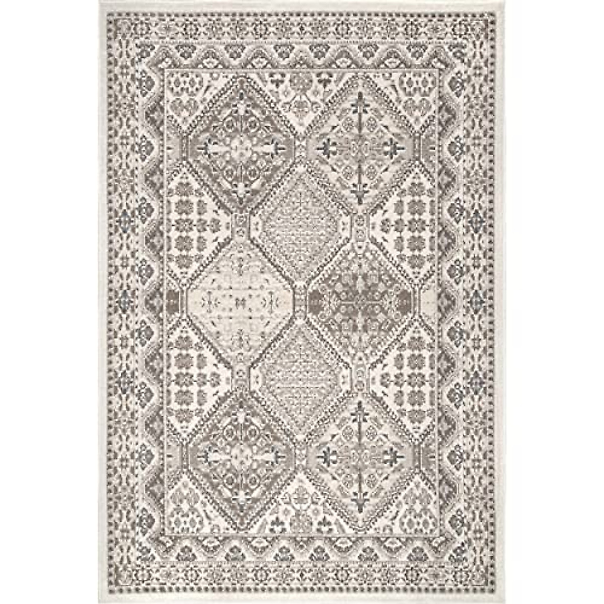 nuLOOM Becca Vintage Tile Area Rug, 6' 7" x 9', Beige