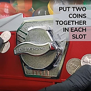 Vending Machine - Big Capsule Vending Machine - Prize Machine - Commercial Vending Machine for 2 Inch Round Capsules Gumballs Bouncy Balls - Red