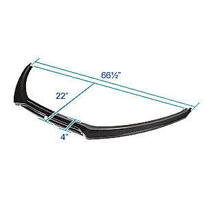 Spec-D Tuning Glossy Black Front Bumper Lip Spoiler Splitter 3PC Compatible with Ford Focus 2015-2018