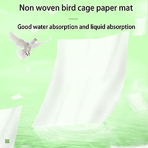 Toysructin 100 Sheets Bird Cage Liner, 12.6X12.6 Inch Disposable Absorbent Birdcage Liners Thicken Non-Woven Birdcage Tray Liner Paper, Precut Pet Animal Cages Cushion Cuttable Pets Cage Accessories