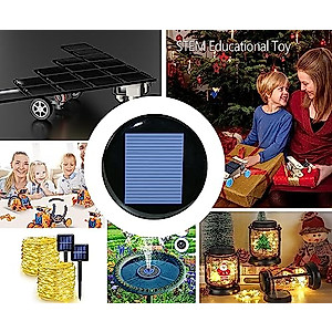 10Pcs Mini Solar Panels for Solar Power, 0.5V 270mA Mini Solar Panel Kit DIY Electric Toy Photovoltaic Cells Solar Epoxy Cell Charger Diameter 1.77"(45mm)