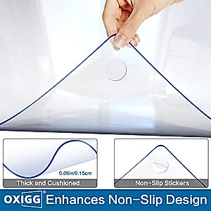 Large Clear Floor Mat 47.24"×59.06" - Pet Flooring Protector, Clear Plastic Rug Protector, Vinyl Floor Mat - Ideal for Hardwood Floors, Home & Office Use - Waterproof and Easy to Clean