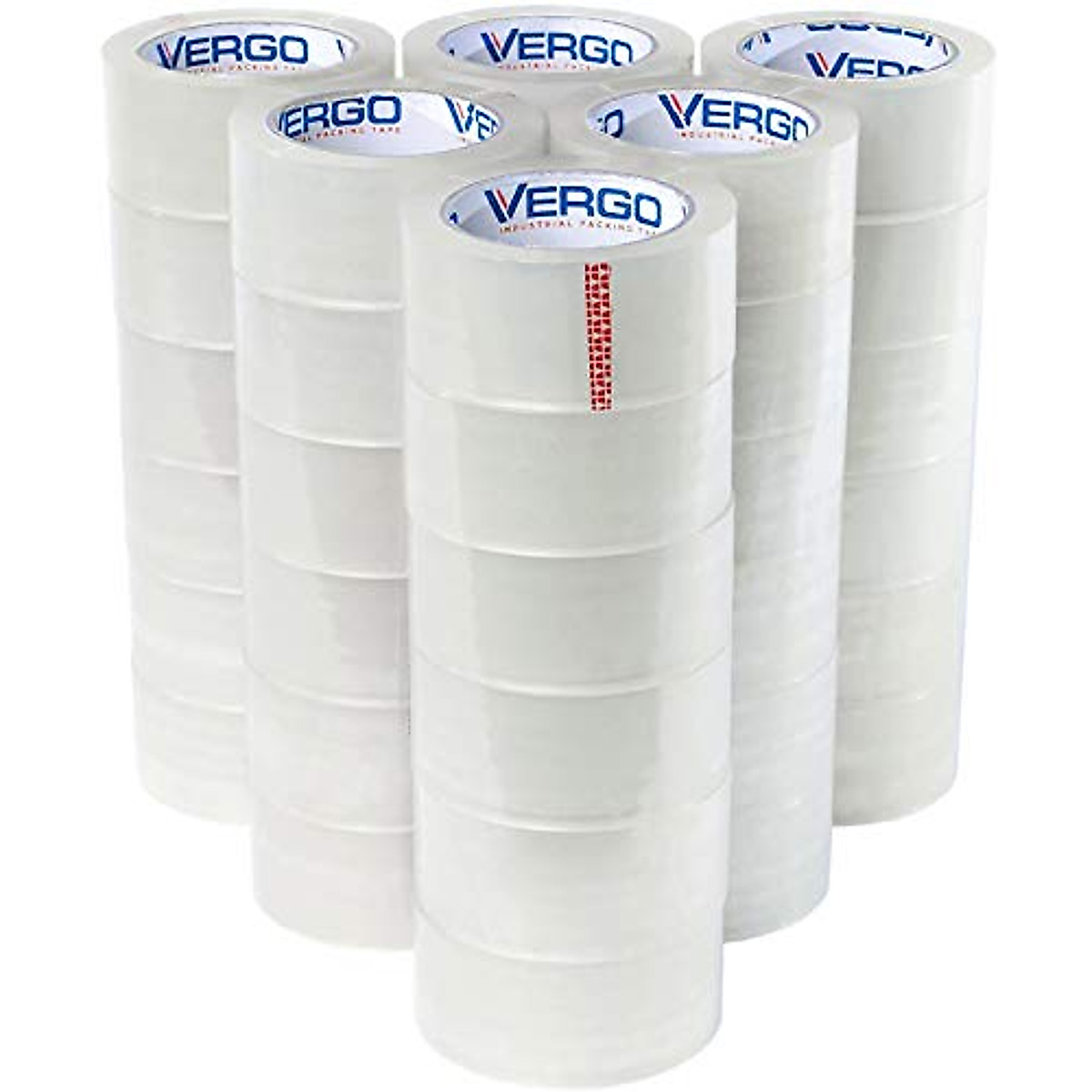 Vergo Industrial Heavy Duty Clear Packing Tape 2.7mil for Moving Packaging Shipping and Office (36 Pack)