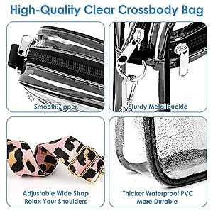 ROADPLUM Clear Bag Stadium Approved, Waterproof Clear Purse Bag, Crossbody Bag for Concerts, Sports Events, Festivals Women Men