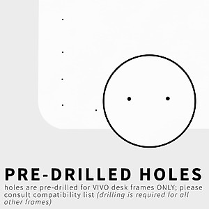 VIVO Universal 71 x 71 inch Curved Corner Table Top for L-Shape Sit to Stand Height Adjustable Home and Office 3-Leg Desk Frames, White Desktop, DESK-TOP2CW