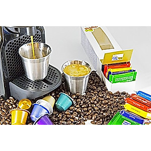 tombert 80mL (2.7 Ounce) Stainless Steel Espresso Cups Double Wall Vacuum Insulated - Set Of 2 Demitasse Cups