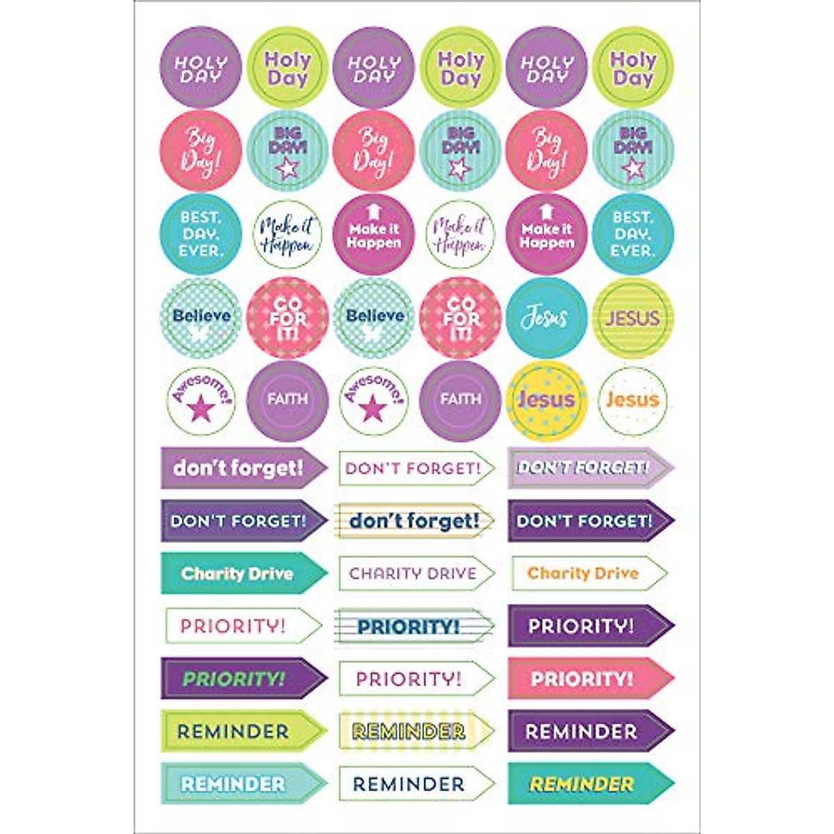 Essentials Planner Stickers - Bible (Set of 450 Stickers)
