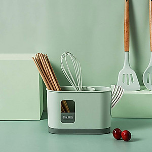 Cabilock Bin Organizer Plastic Silverware Cutlery Holder Drainer Tableware Holder Chopsticks Spoon Spatula Storage Rack Kitchen Tool Organizer Random color Drying Racks