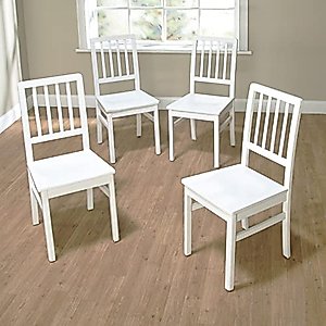 Target Marketing Systems TMS Camden Dining Chair, White Wash, Set of 4