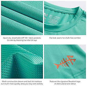 BASSDASH Men’s UPF 50+ Sun Protection Fishing Shirt Short Sleeve UV T-Shirt