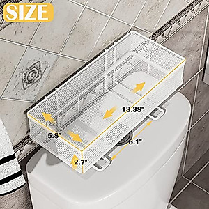 Vicosey Over The Toilet Storage,Over The Toilet Storage Shelf,Multifunctional Toilet Rack,Great for a Dorm,No Drilling for Space Saver with Wall Mounting Design,White