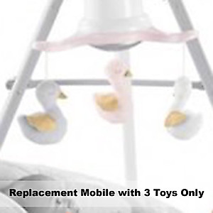 Replacement Parts for Fisher-Price Deluxe 2 in 1 Cradle 'n Swing - FLG86 ~ Replacement Mobile with 3 Toys