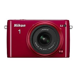 Nikon 1 S2 Digital Camera with 1 NIKKOR 11-27.5mm f/3.5-5.6 Lens (Red)