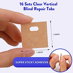 XLSXEXCL 38 Pieces Vertical Blind Replacement Slats and Repair Tabs Set 6 Pieces White PVC Vertical Blind Slats Replacement Parts with 32 Clear Vertical Blind Repair Tabs for Sliding Door Window