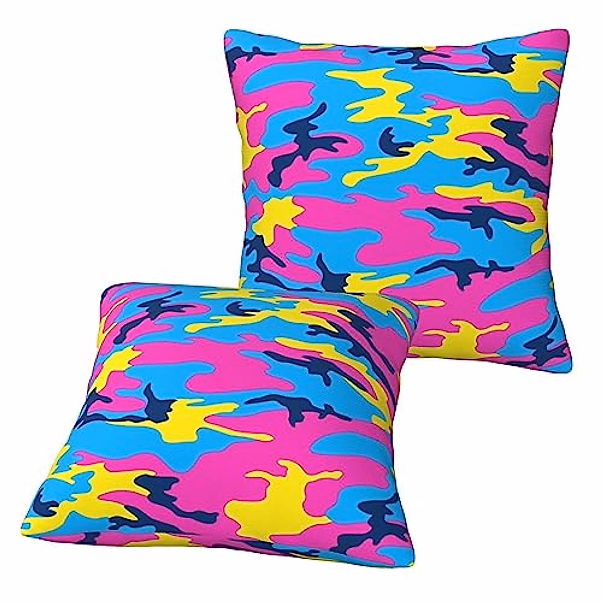 AFHYZY Camo Throw Pillow Covers Set of 2 Soft Pillow Case Protectors with Zipper Standard Size Pillowcase Covers Home Decor Couch Pillows 18"x18"