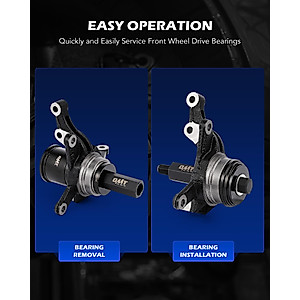 Orion Motor Tech Wheel Bearing Press Kit for Front Wheel Drive Bearing Removal & Installation, 24pc Wheel Bearing Puller Tool Set with Sliding Screws Universal Bushings Sleeves Storage Case