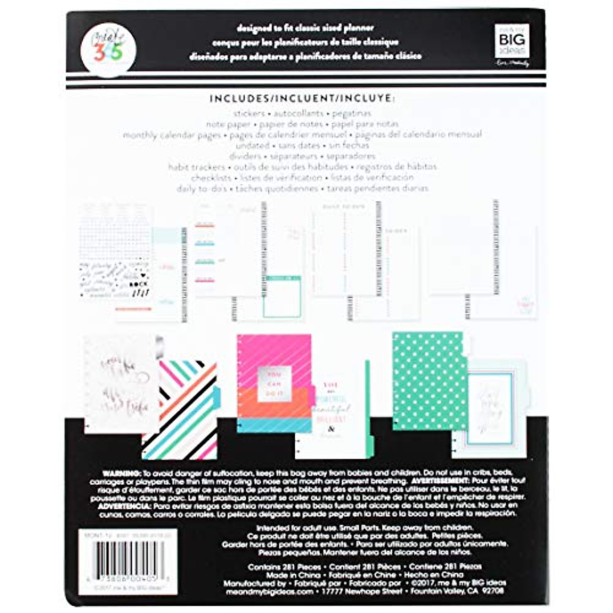 2019 Create 365 Your Vibe 6-Month Undated Medium Planner, Multicolor