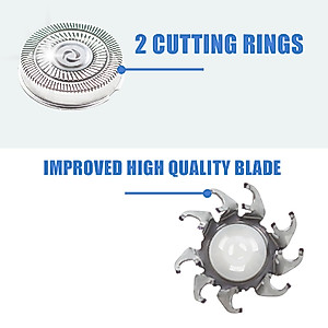 Shaver Replacement Blades for Skull Shaver Pitbull Gold PRO Shaver Replacement Blade,Shaver Replacement Heads for Pitbull Platinum Pro Shaver (2Set(8blades)