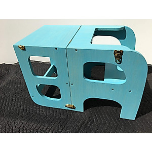 Exception Woodcrafts Convertible Tower,Convertible Helper tower - table/chair Step'n'Sit all-in-one, Montessori learning stool, kitchen step stool