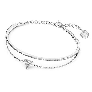 Swarovski Ortyx bracelet, Triangle cut, White, Rhodium plated