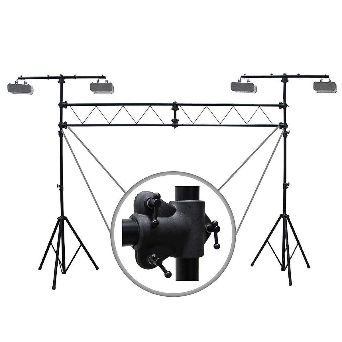 Harmony Audio HA-TRUSSKIT Pro Audio DJ 10 Foot Lighting Truss Package with (2) Tripod Stands